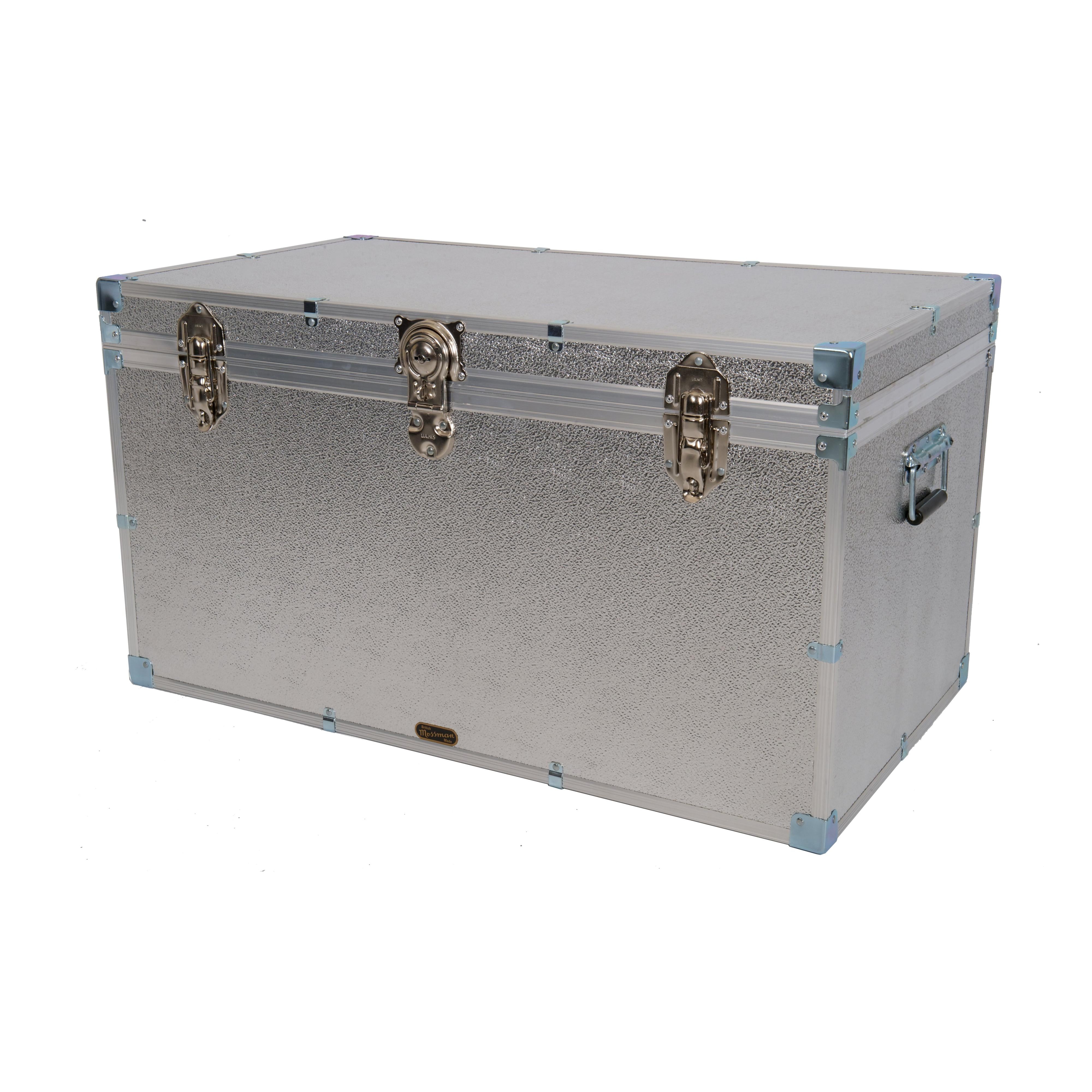 Industrial 40" Queen Trunk - Silver Alloy – Mossman Trunks