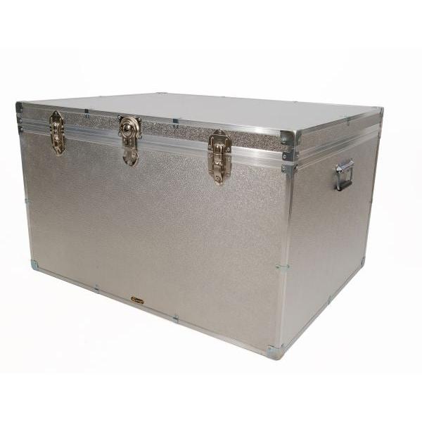 Industrial 40" Jumbo Trunk - Silver Alloy – Mossman Trunks