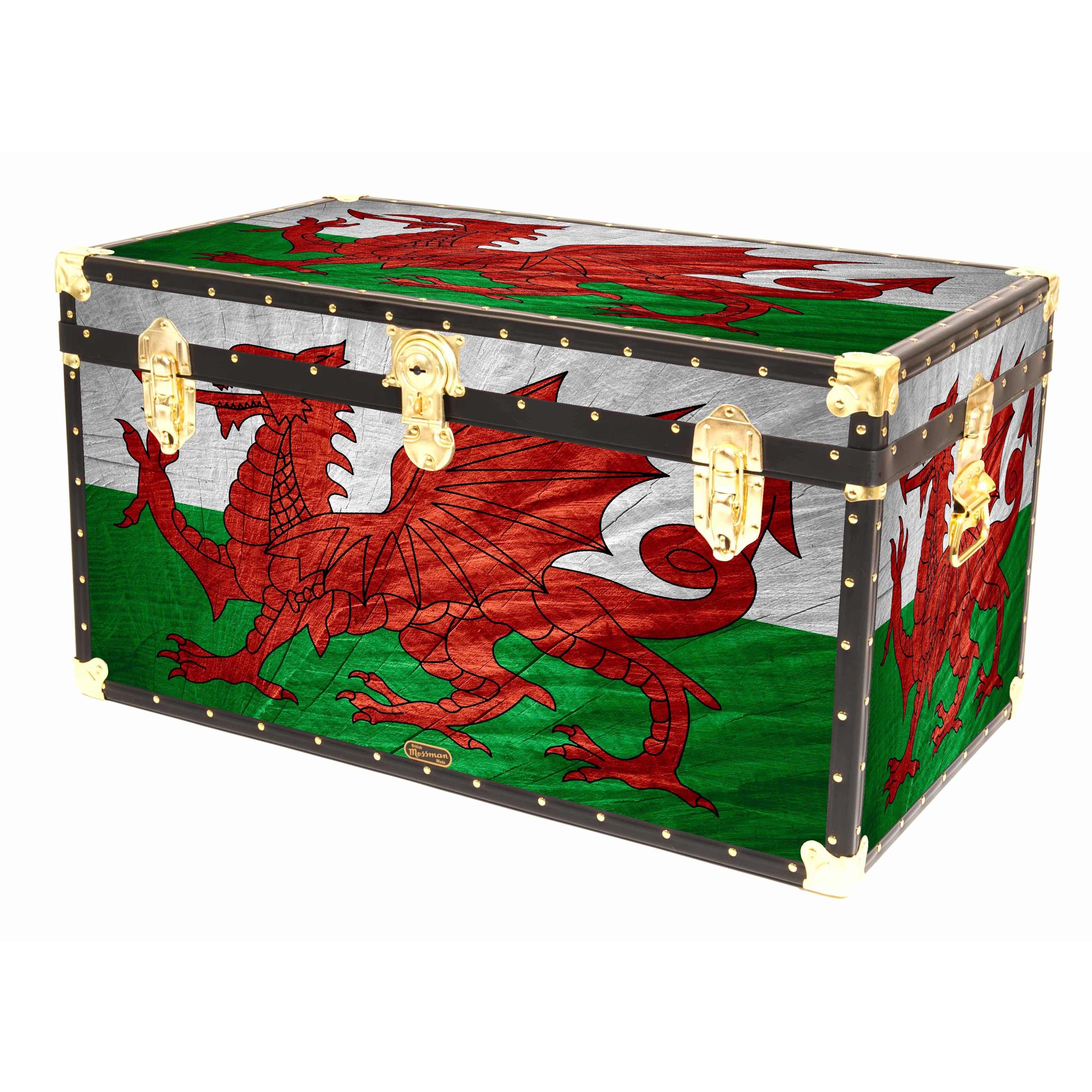 Traditional 36" Cabin Trunk - Welsh Flag – Mossman Trunks