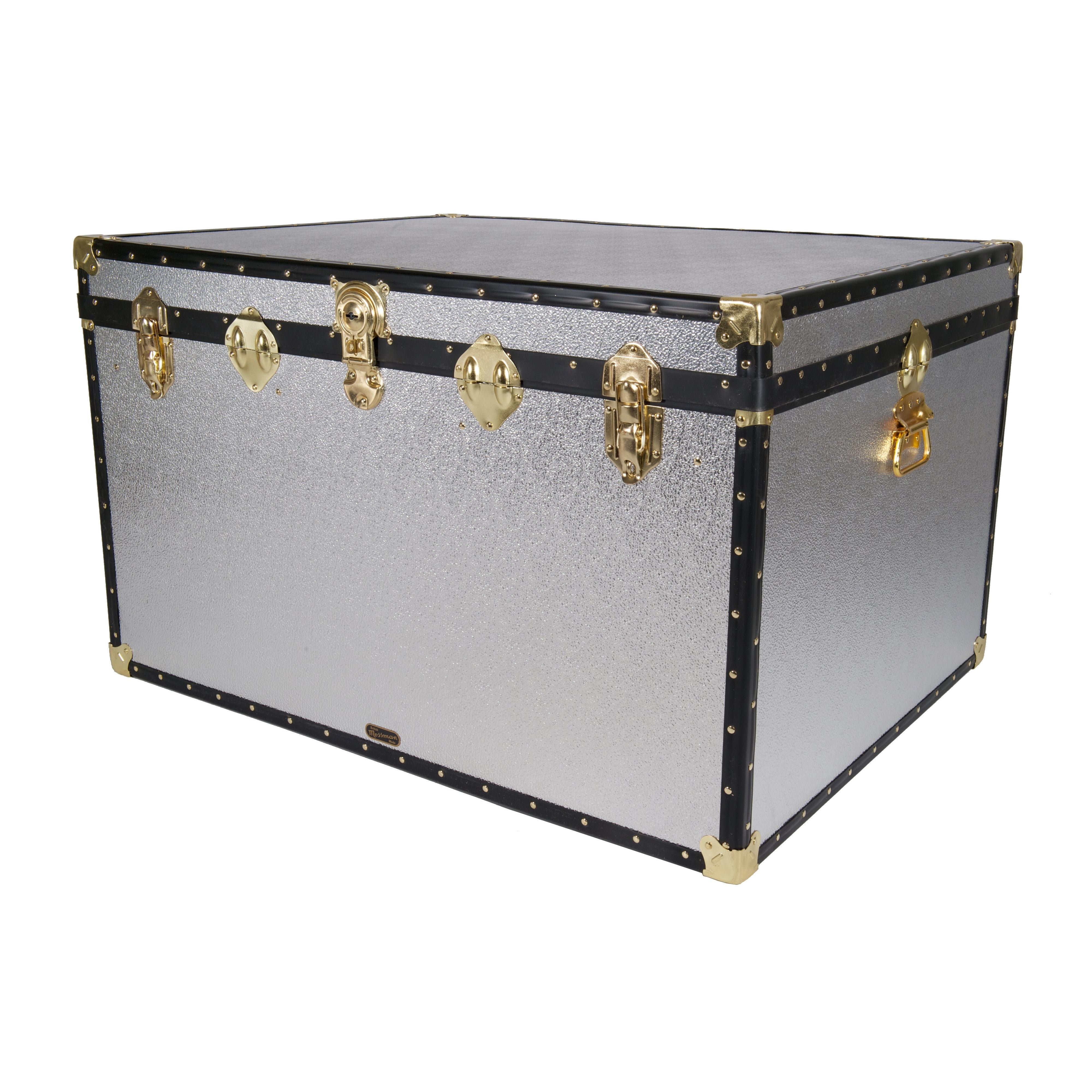 Traditional 40" Jumbo Trunk - Silver Alloy – Mossman Trunks