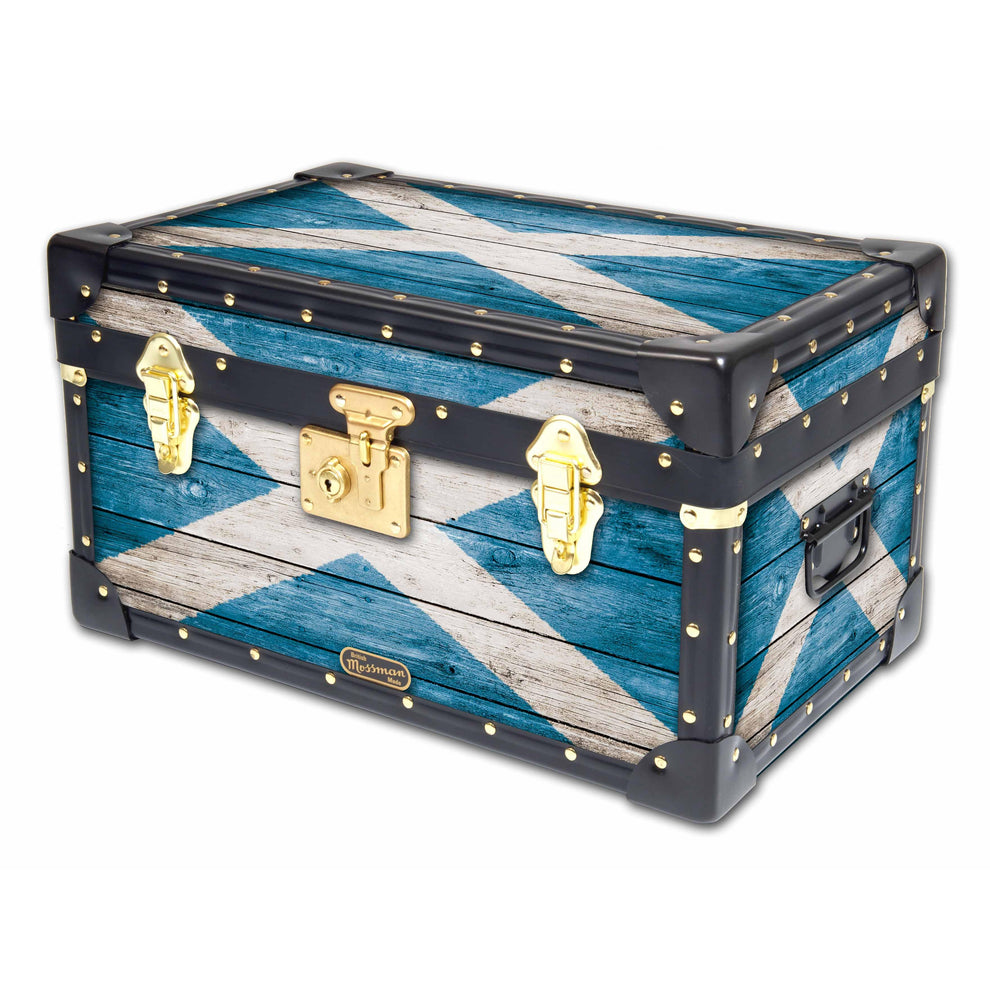 Traditional Tuck Box with Flip Lock - Scottish Flag – Mossman Trunks